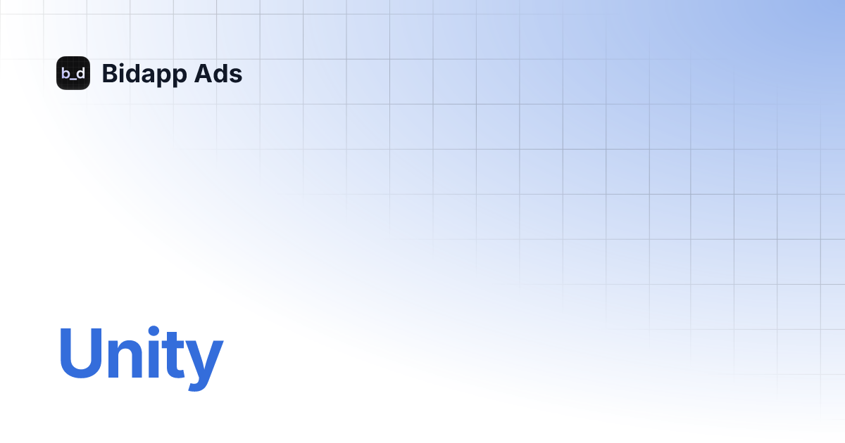Unity | Bidapp Ads
